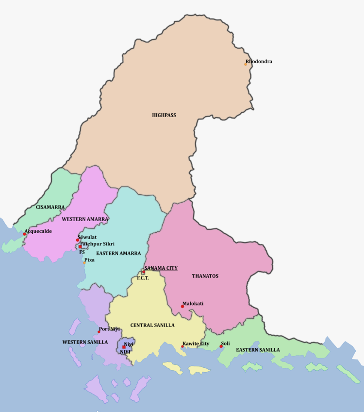 Provinces of Sanama - MicrasWiki